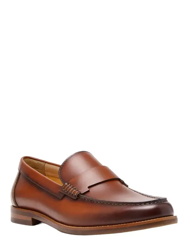 Steve Madden Colver Leather Loafer - Tan Leather