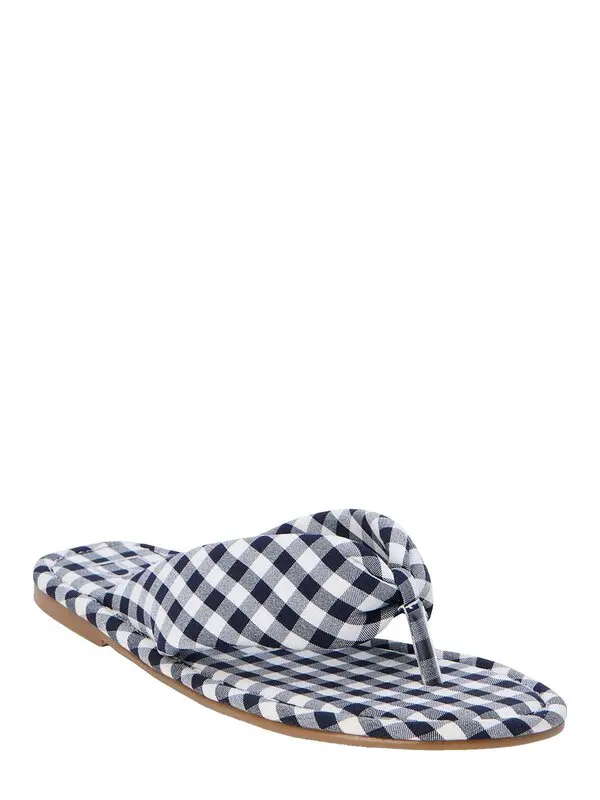 Matisse Gidget Flip Flop - Navy Gingham