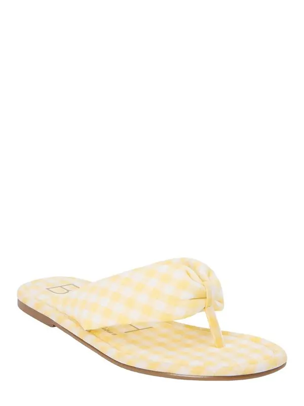 Matisse Gidget Flip Flop - Yellow Gingham