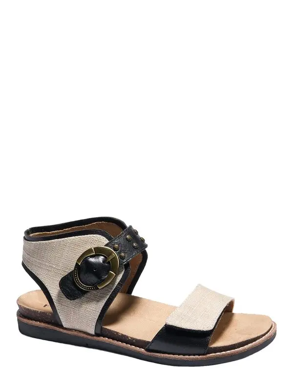 HALSA FOOTWEAR Bari Sandal - Black/ Natural