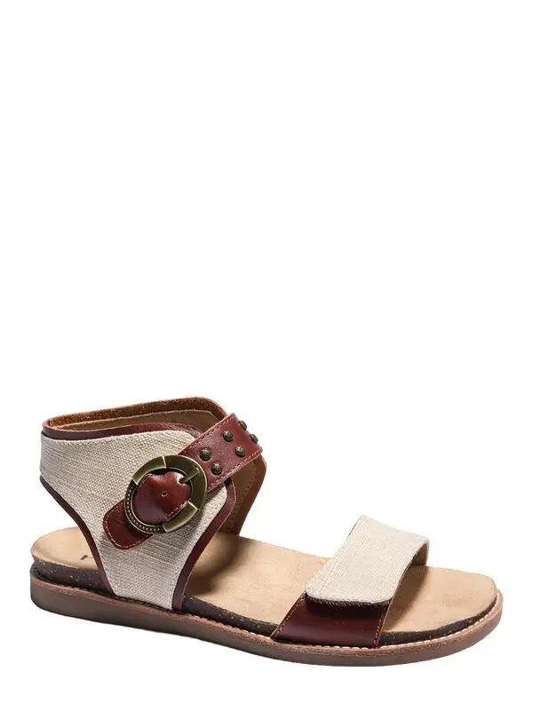 HALSA FOOTWEAR Bari Sandal - Cognac/ Natural