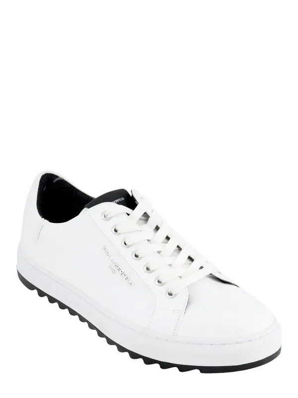 Karl Lagerfeld Paris Karl Lagerfeld Leather Low Top Sneaker - White