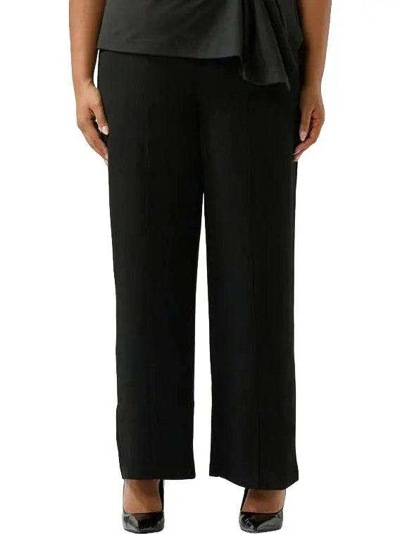 ESTELLE Hollywood Waist Straight Leg Pants - Black