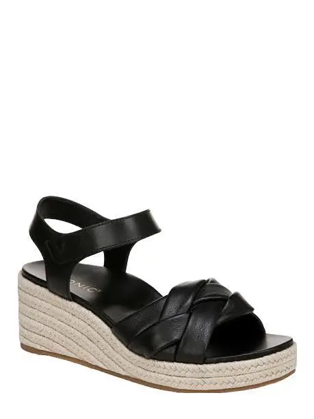 Vionic Saratoga Wedge Espadrille Sandal - Black