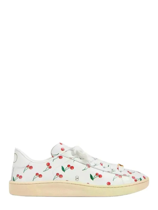 Valentino Garavani Royco Sneakers With Cherryfic Pattern - White
