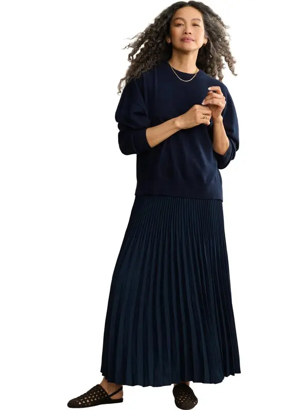 Jenni Kayne Pleated Skirt - Navy