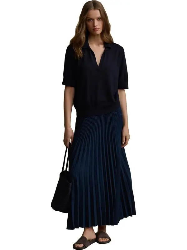 Jenni Kayne Pleated Skirt - Navy