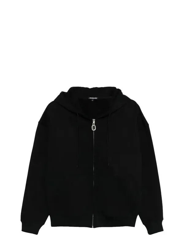 GROUND ZERO Trompe L'oeil-print Hoodie - Black