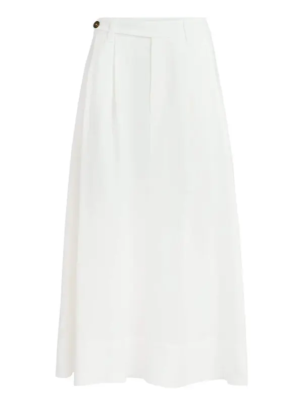 Brunello Cucinelli Twill Maxi Skirt - Beige