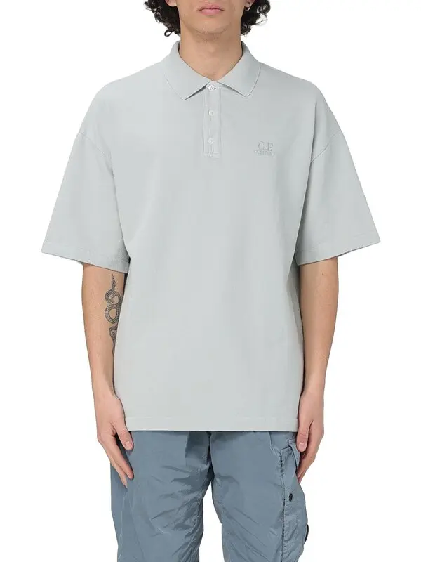 C.P. COMPANY Polo Shirt - Gnawed Blue