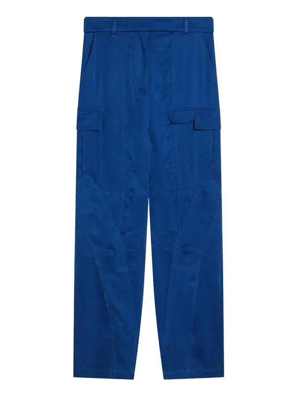FERRAGAMO Lyocell Cargo Trousers - Blue