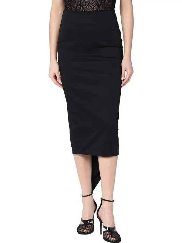 THE LATEST Cotton Midi Skirt - Black