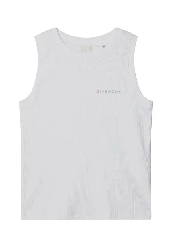 Givenchy Ribbed Tank Top With Logo - White