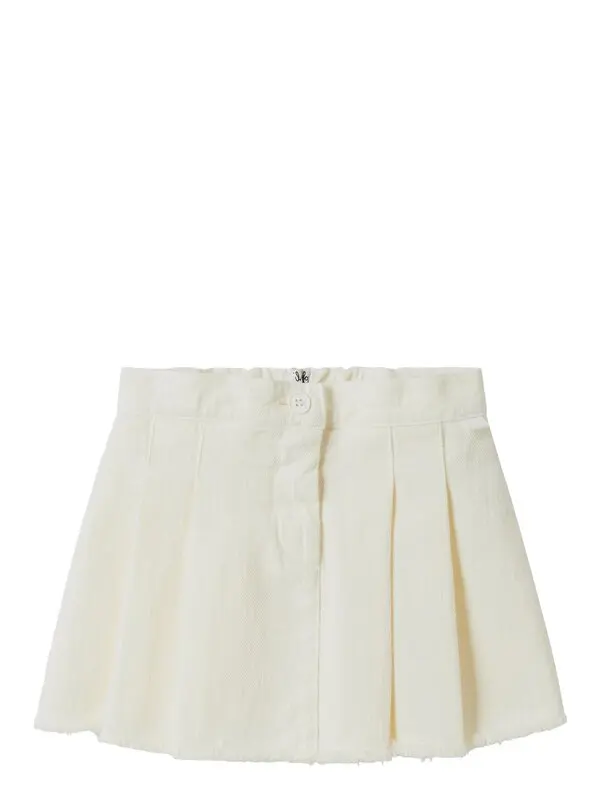 IL GUFO Denim Skirt - White