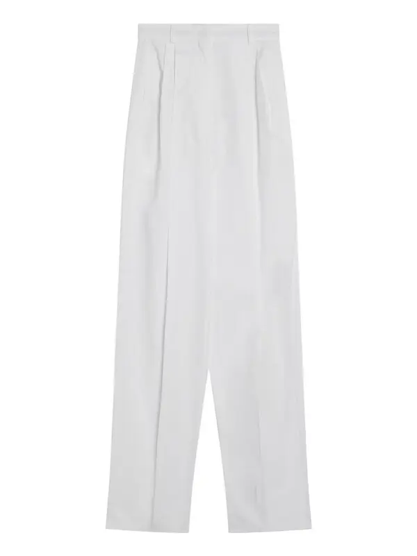 Sportmax Wide Leg Cotton Trousers - Blue