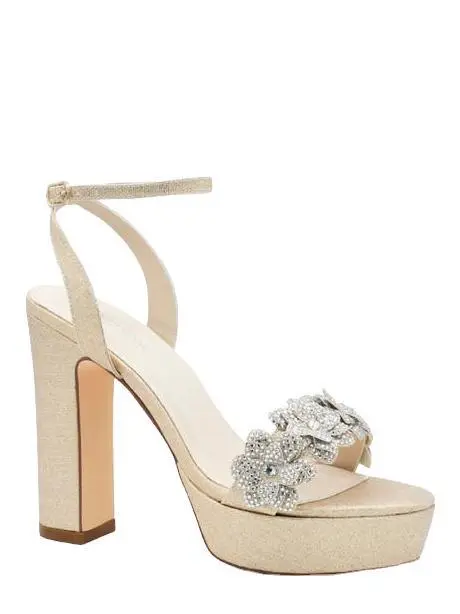 TOUCH UPS Lily Ankle Strap Platform Sandal - Champagne