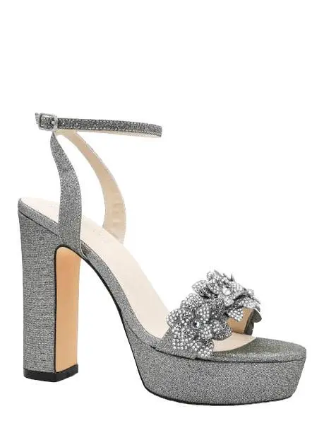 TOUCH UPS Lily Ankle Strap Platform Sandal - Pewter