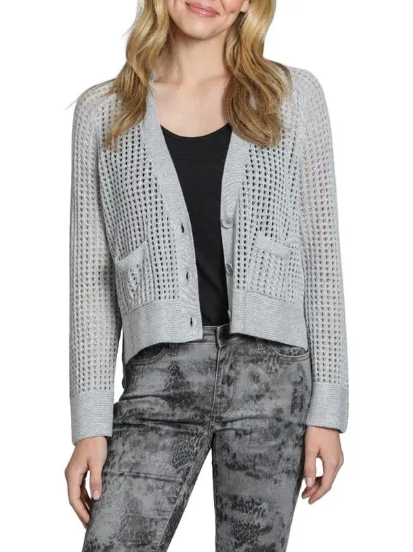 APNY Open Stitch Cardigan - Grey