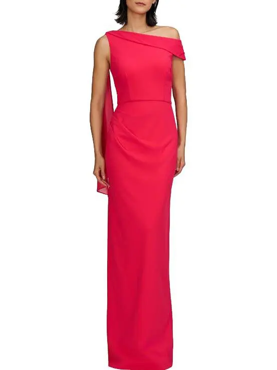 Js Collections Selene Sleeveless Column Gown - Magenta Gloss
