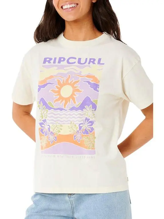 Rip Curl Dune Dancer Relaxed Graphic T-shirt - Bone