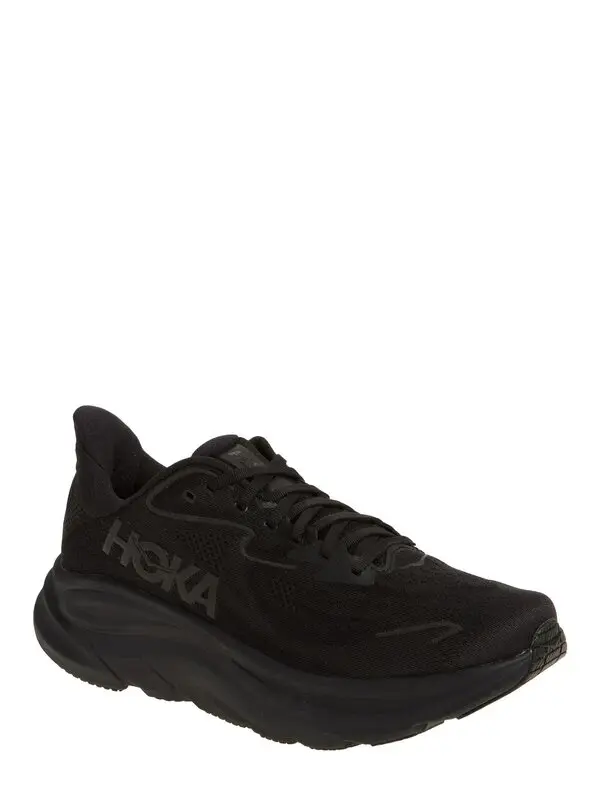 Hoka Clifton Running Shoe - Black / Black
