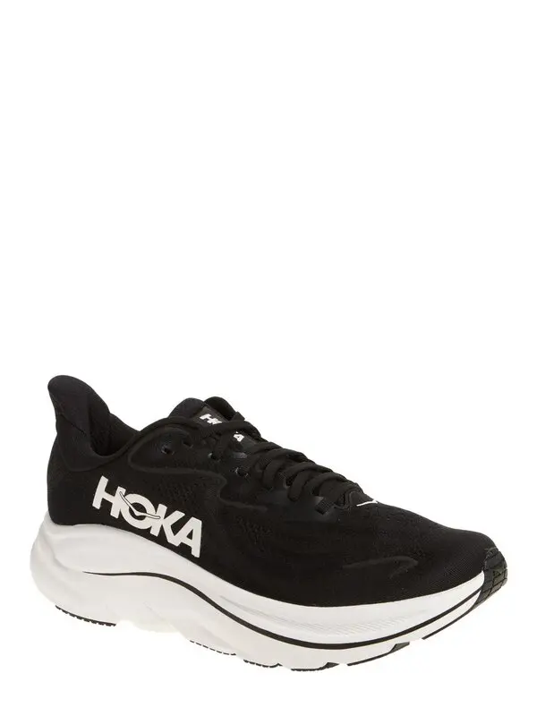 Hoka Clifton Running Shoe - Black / White