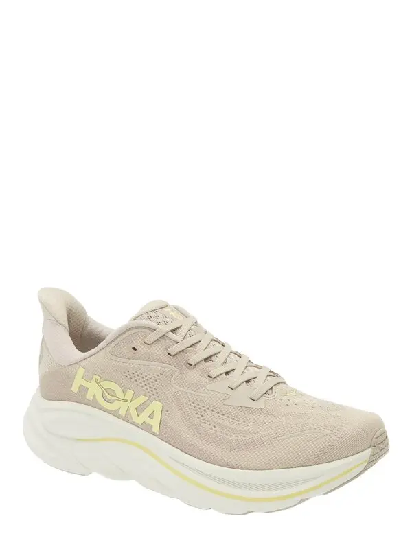 Hoka Clifton Running Shoe - Raw Linen/stone