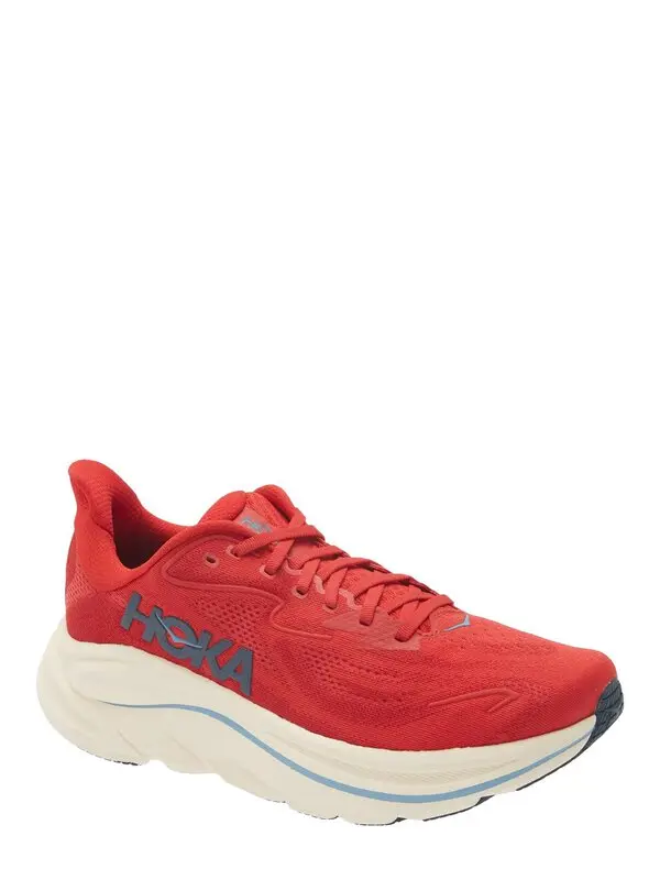 HOKA Clifton Running Shoe - Vermillion/varsity Navy