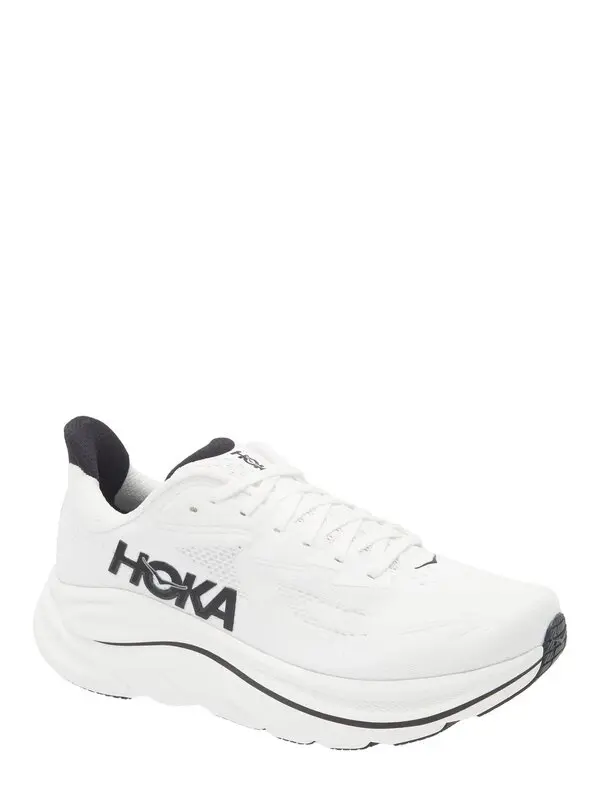 Hoka Clifton Running Shoe - White / Black