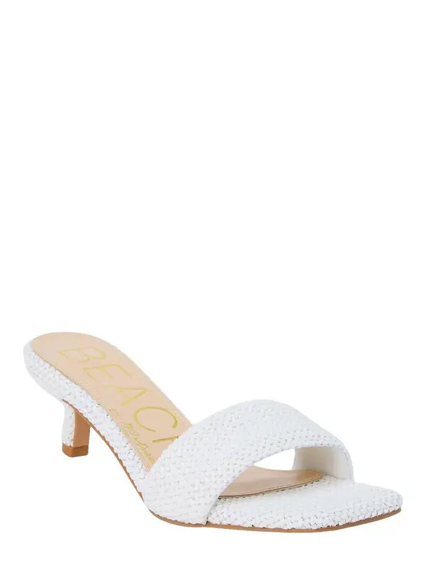 Matisse Capricorn Kitten Heel Slide Sandal - White