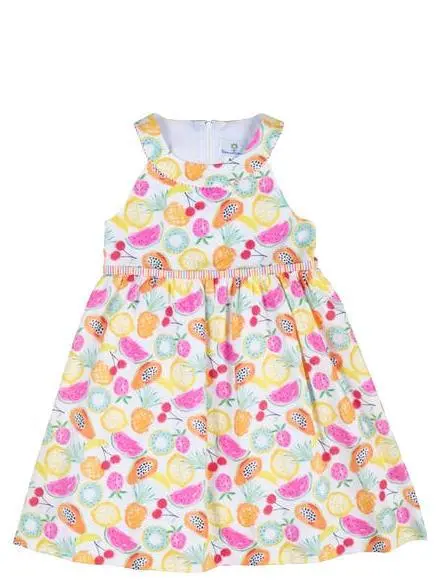 FLORENCE EISEMAN Fruit Print Dress - White / Multicolor