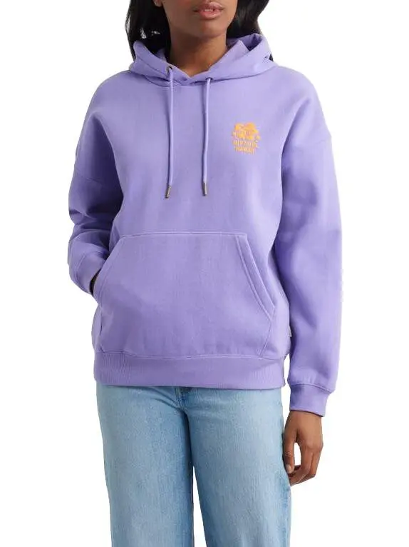 Rip Curl Hibiscus Heritage Fleece Hoodie - Purple Hawaii