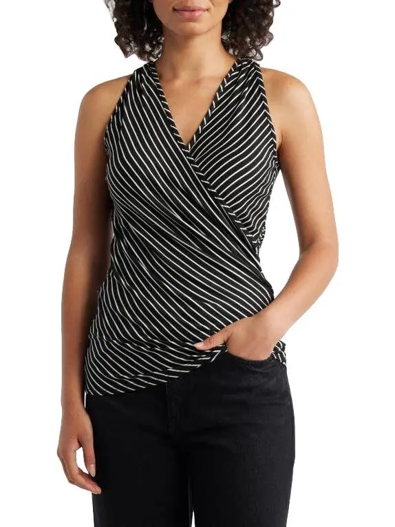 Loveappella Wrap Halter Tank - Black