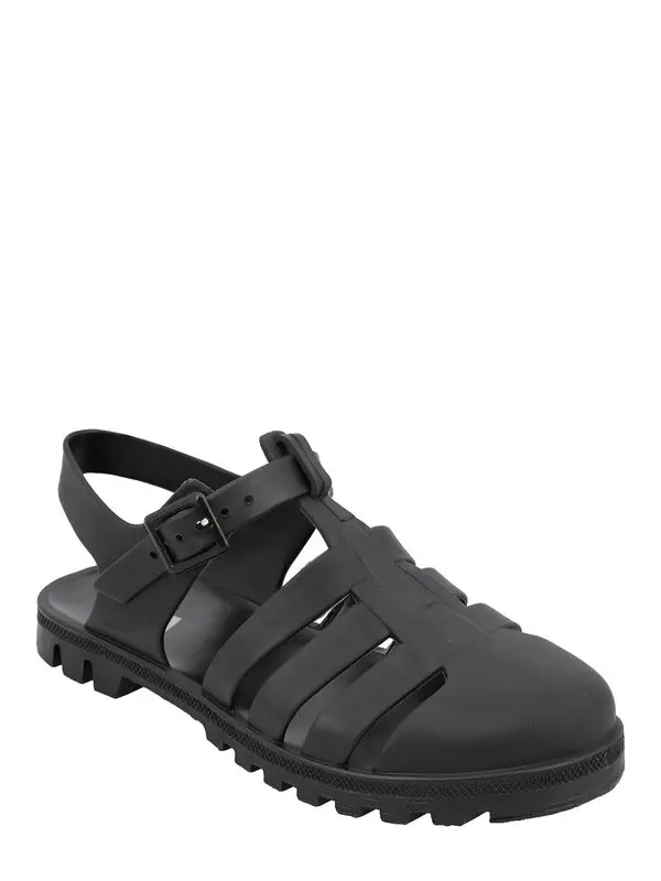 Mia Jelly Fisherman Sandal - Black