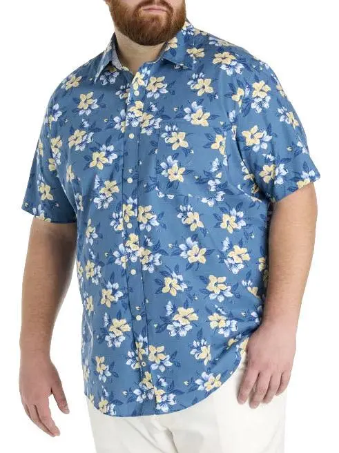 NAUTICA Big & Tall Floral Sport Shirt - Bluestern