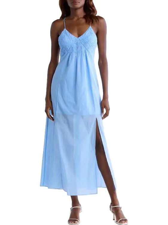 Steve Madden Brianna Cotton Maxi Dress - Aurora Blue