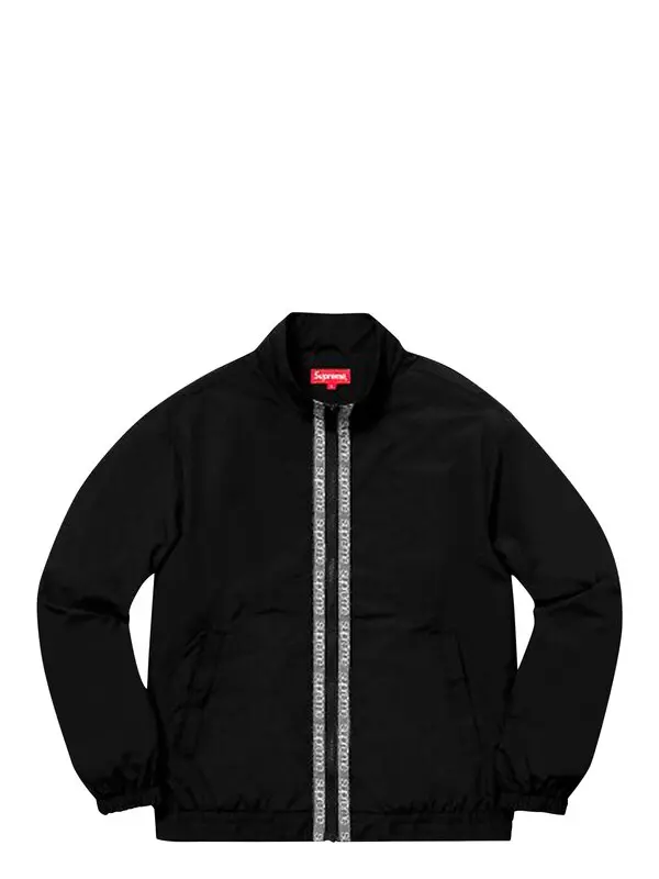 Supreme Classic Logo Taping Track Jacket - Black