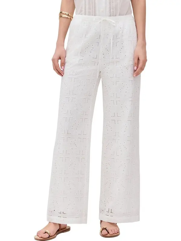 Birds Of Paradis Vera Wide Leg Pants - Handkercheif Eyelet