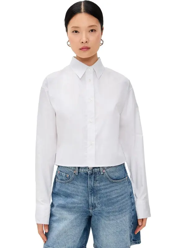 Sold Out NYC Cropped Shirt - White