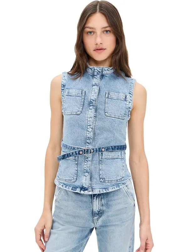 ICON DENIM LA Kelly Denim Vest - Sky