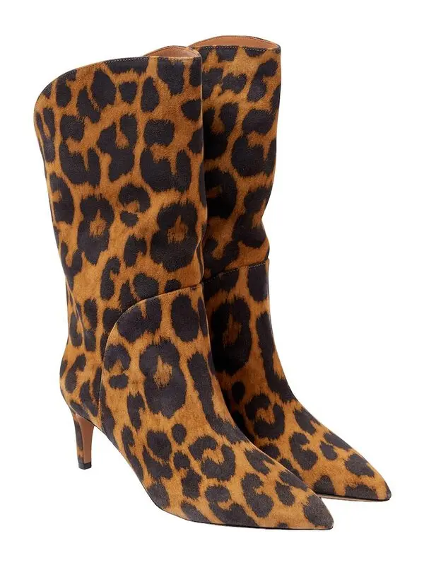 Paris Texas Gaia 60 Leopard-print Boots - Brown