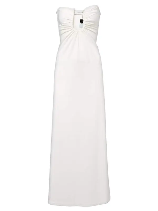 Christopher Esber Helix Gathered Maxi Dress - White