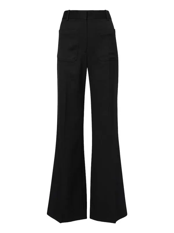 Victoria Beckham Alina High-rise Wide-leg Pants - Black