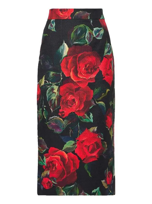 Dolce & Gabbana Floral Pencil Skirt - Multicoloured