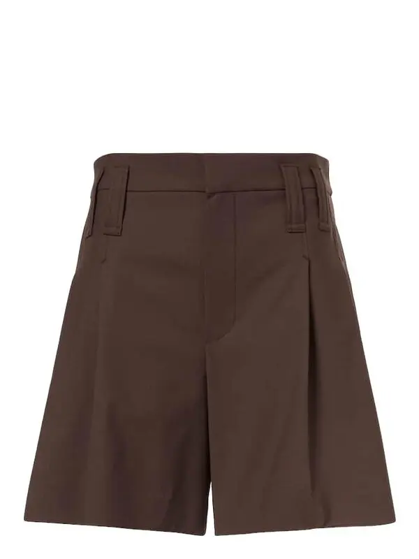 Brunello Cucinelli Monili Wool-blend Bermuda Shorts - Brown