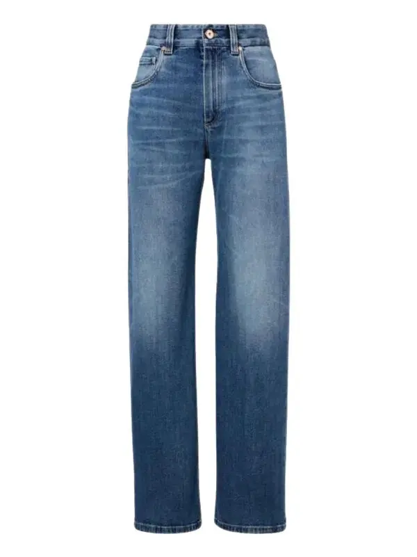 Brunello Cucinelli Low-rise Straight Jeans - Blue