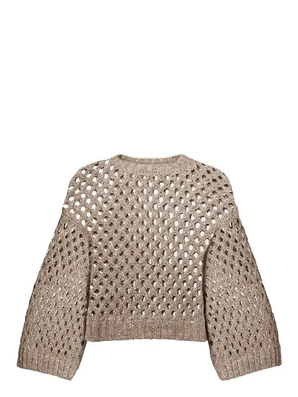Brunello Cucinelli Open-knit Sweater - Brown
