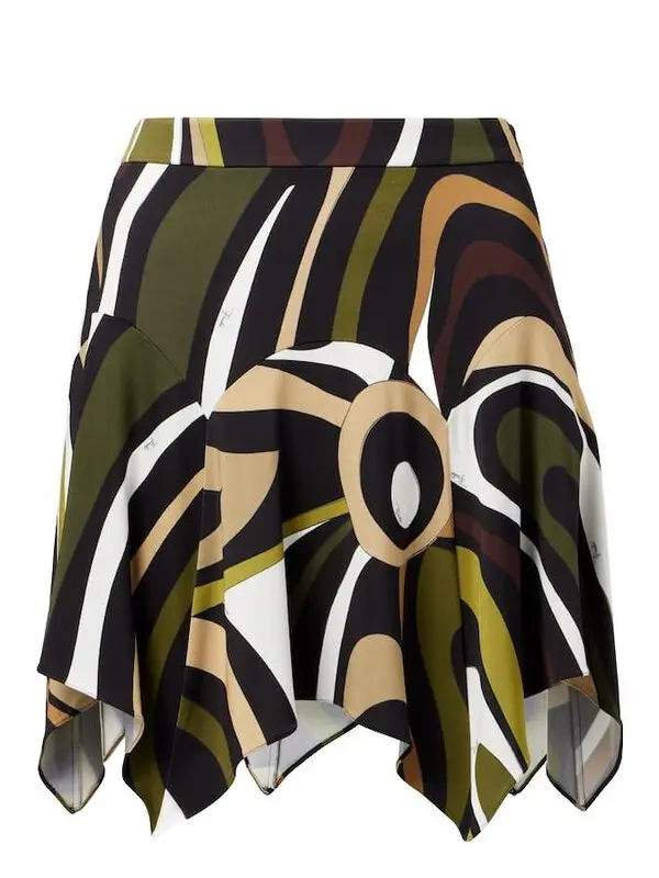 Emilio Pucci Marmo Asymmetric Miniskirt - Multicoloured