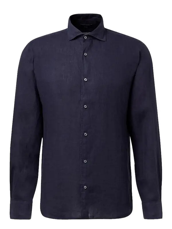 Thom Sweeney Linen Shirt - Blue