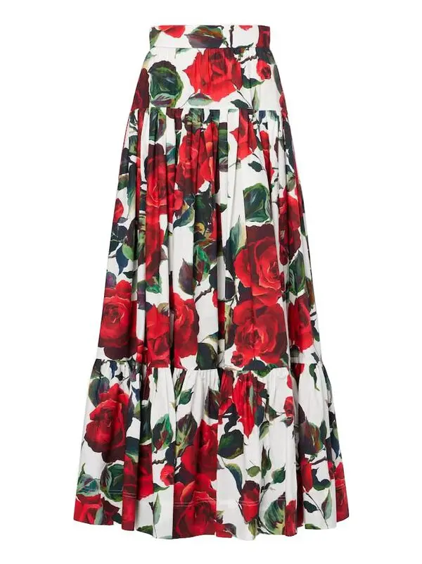 Dolce & Gabbana Floral Tiered Maxi Skirt - Multicoloured